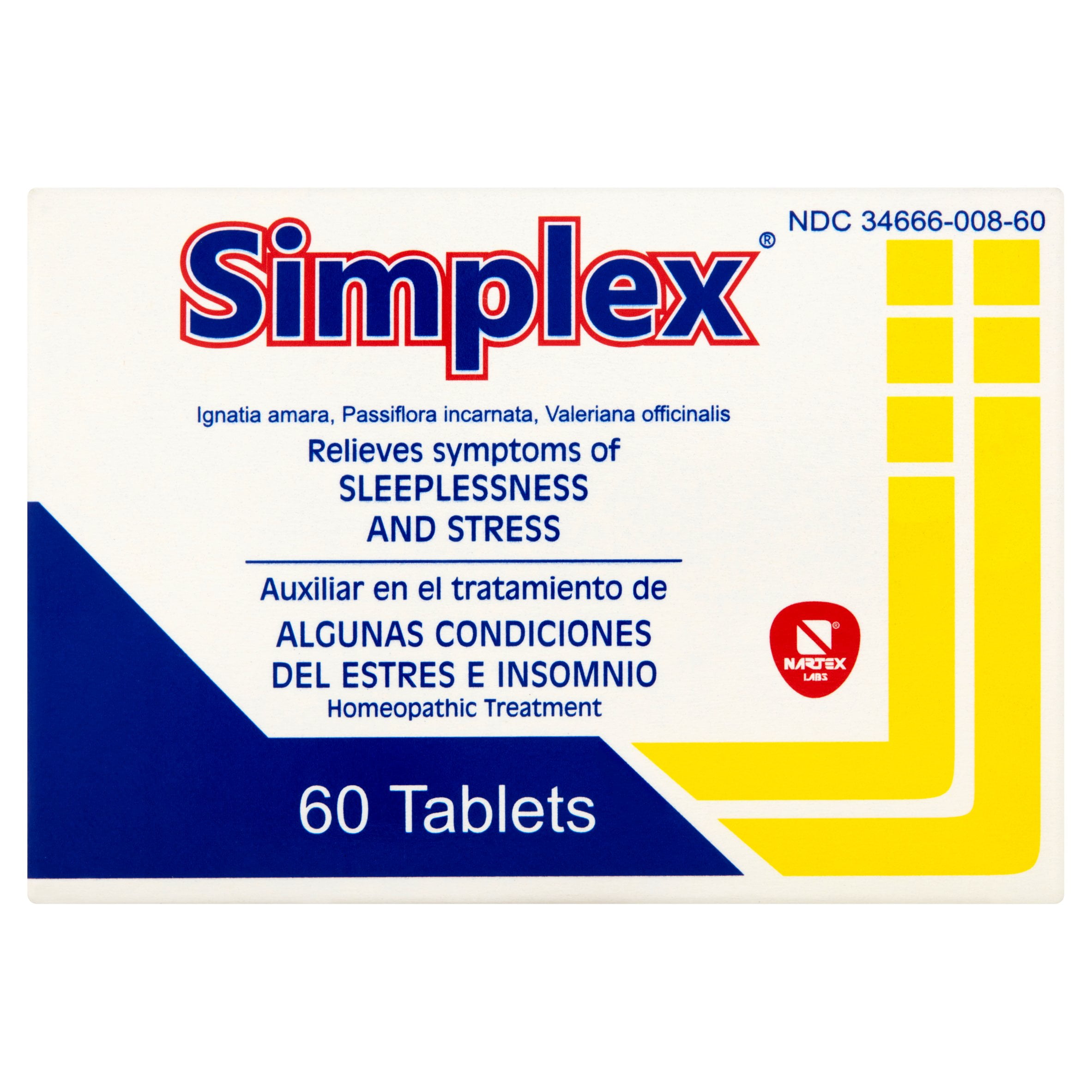 Simplex Nartex Labs Homeopathic Treatment Tablets, 60 count - Walmart.com