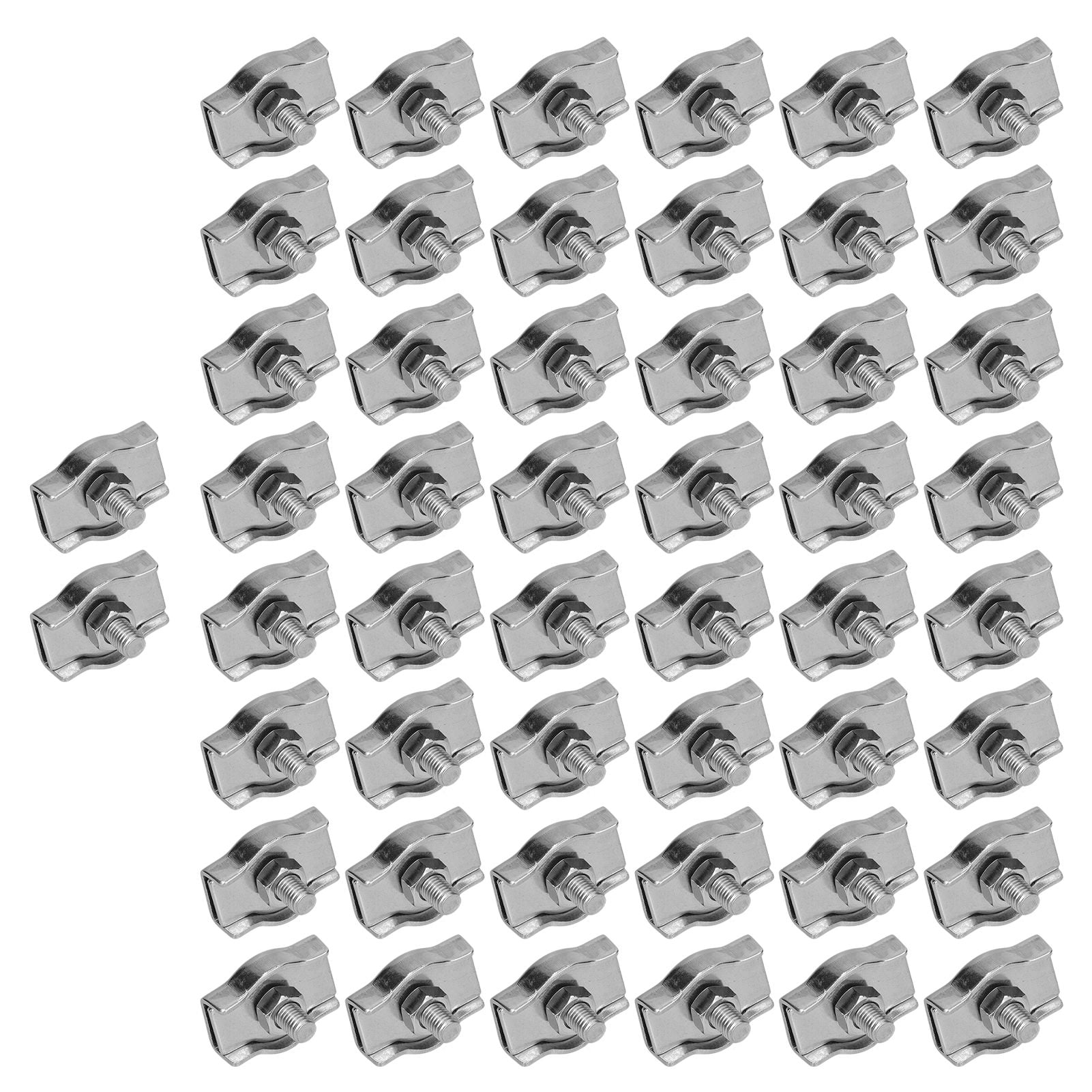 Rope Clamp JEANSWILL 10Pcs M3 1/8" Wire Rope Simplex Clamps Cable Clips ...