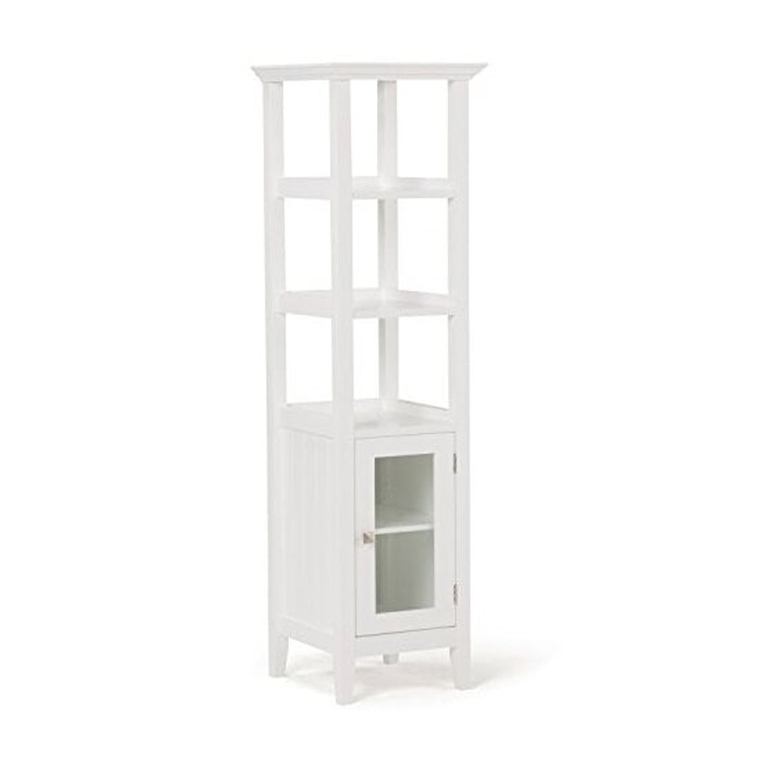Simpli Home Acadian Bath Storage Tower Bath Cabinet in White - Walmart.com
