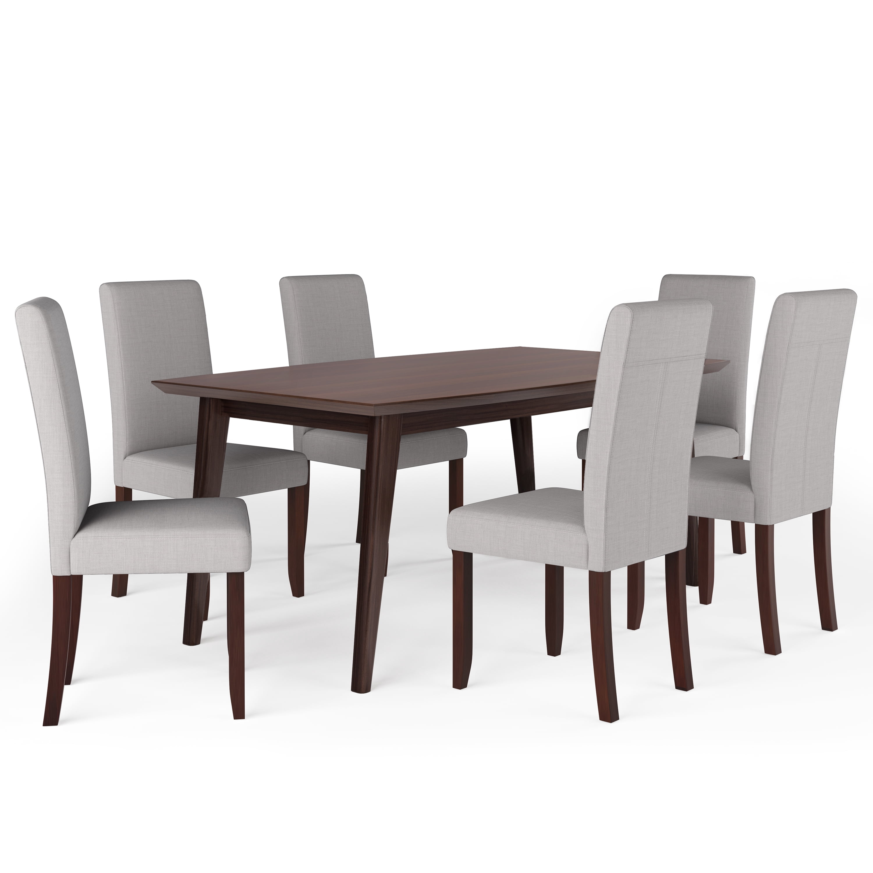Simpli Home Acadian / Draper Contemporary Modern 7 Pc Dining Set with 6 ...