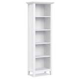 Simpli Home Amherst 24 inch Wide Solid Wood Transitional 5 Shelf ...