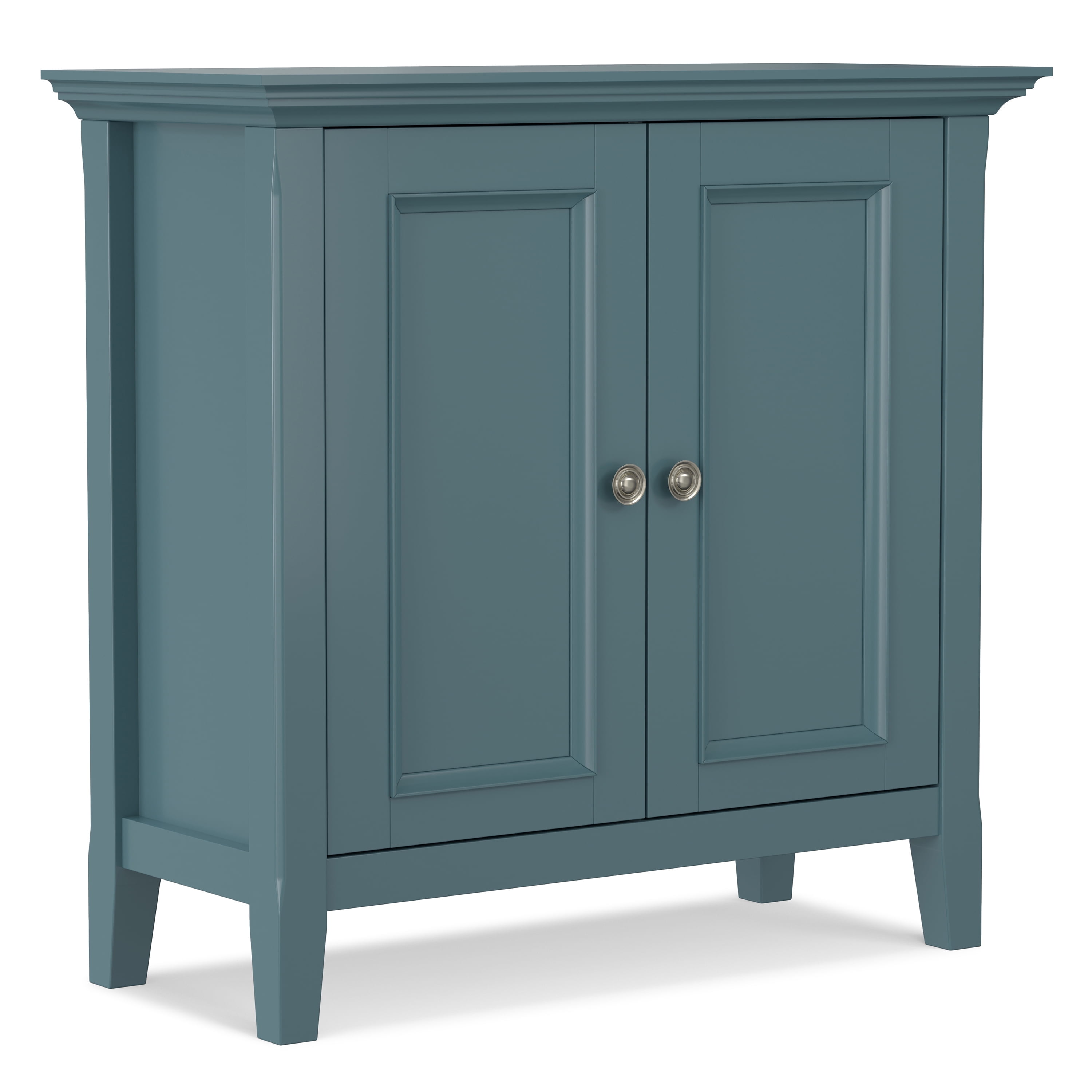 Simpli Home Amherst 32 inch Wide Transitional Low Storage Cabinet in ...