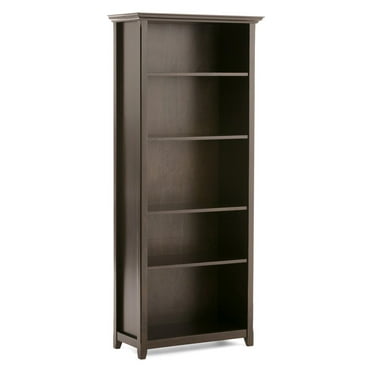 Concepts in Wood 6 Shelf Wood Bookcase, 84 inch Tall - Espresso Finish ...