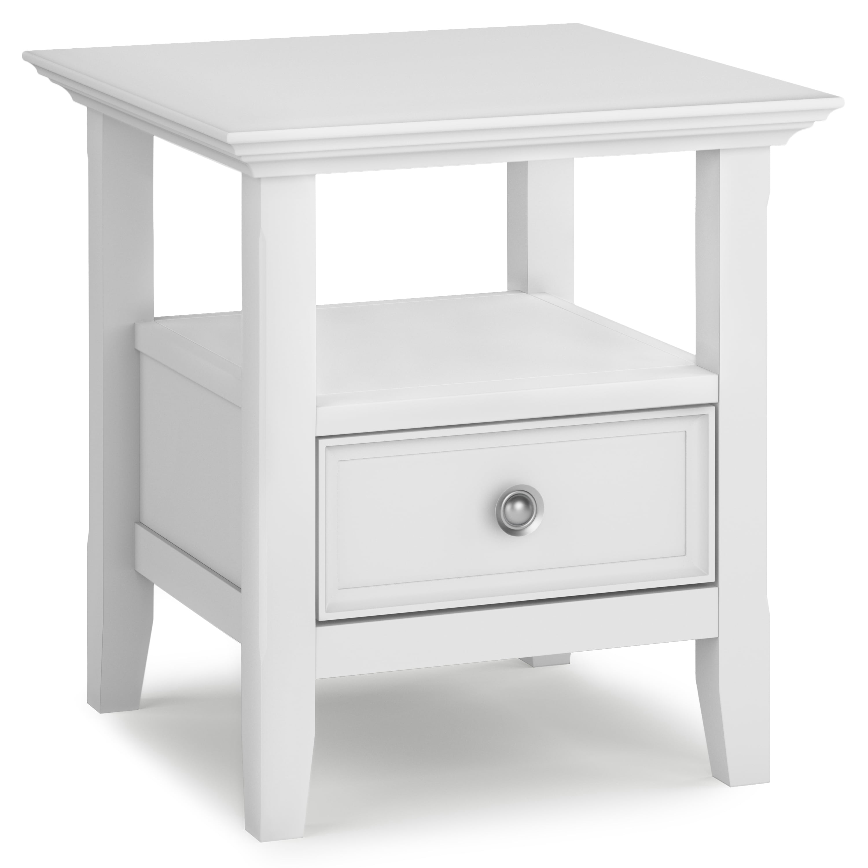 Simpli Home Amherst SOLID WOOD 19 inch Wide Square Traditional End ...