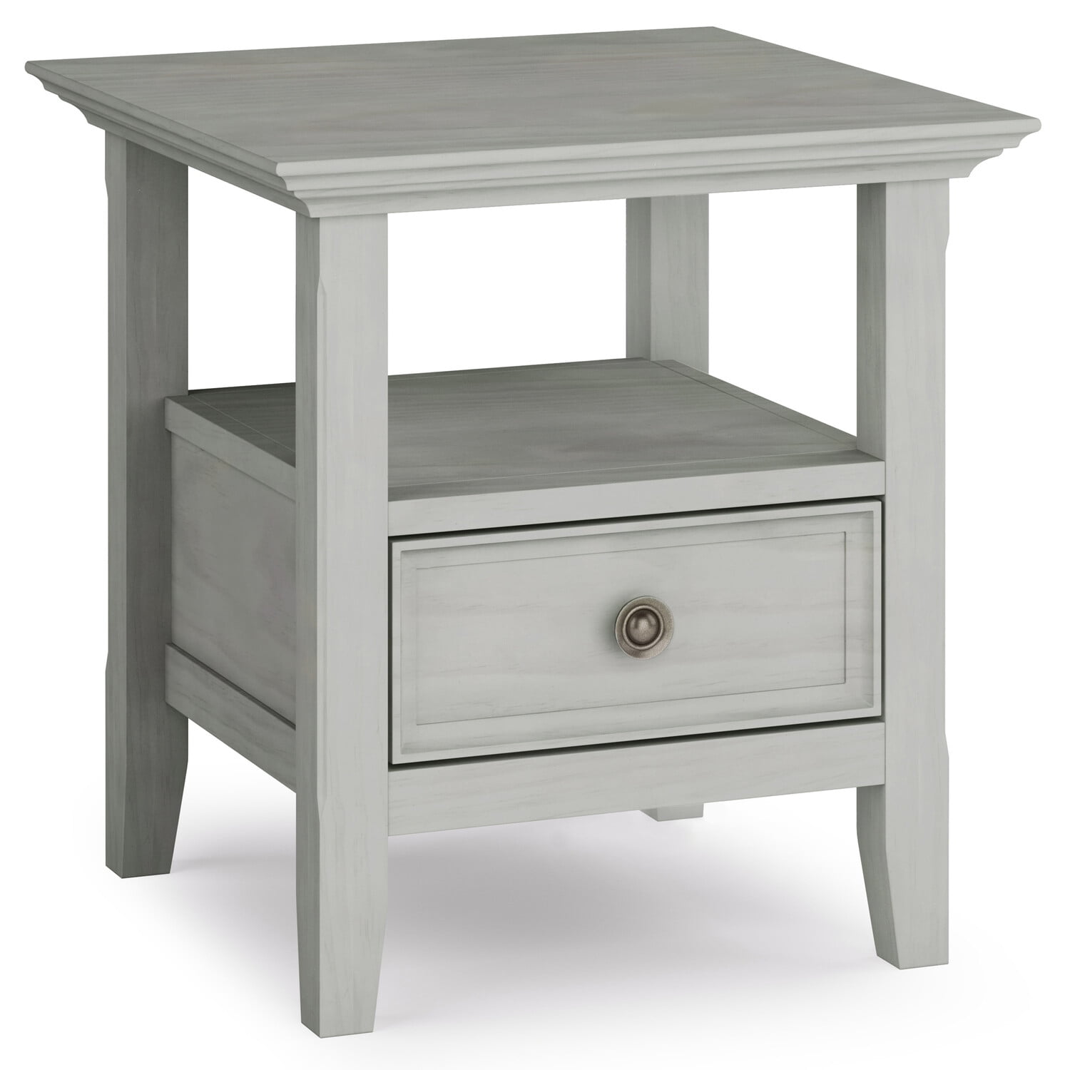 Simpli Home Amherst Solid Wood 19 inch Wide Square Traditional End ...
