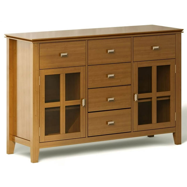 Simpli Home Artisan 60 inch Wide Solid Wood Transitional Sideboard ...