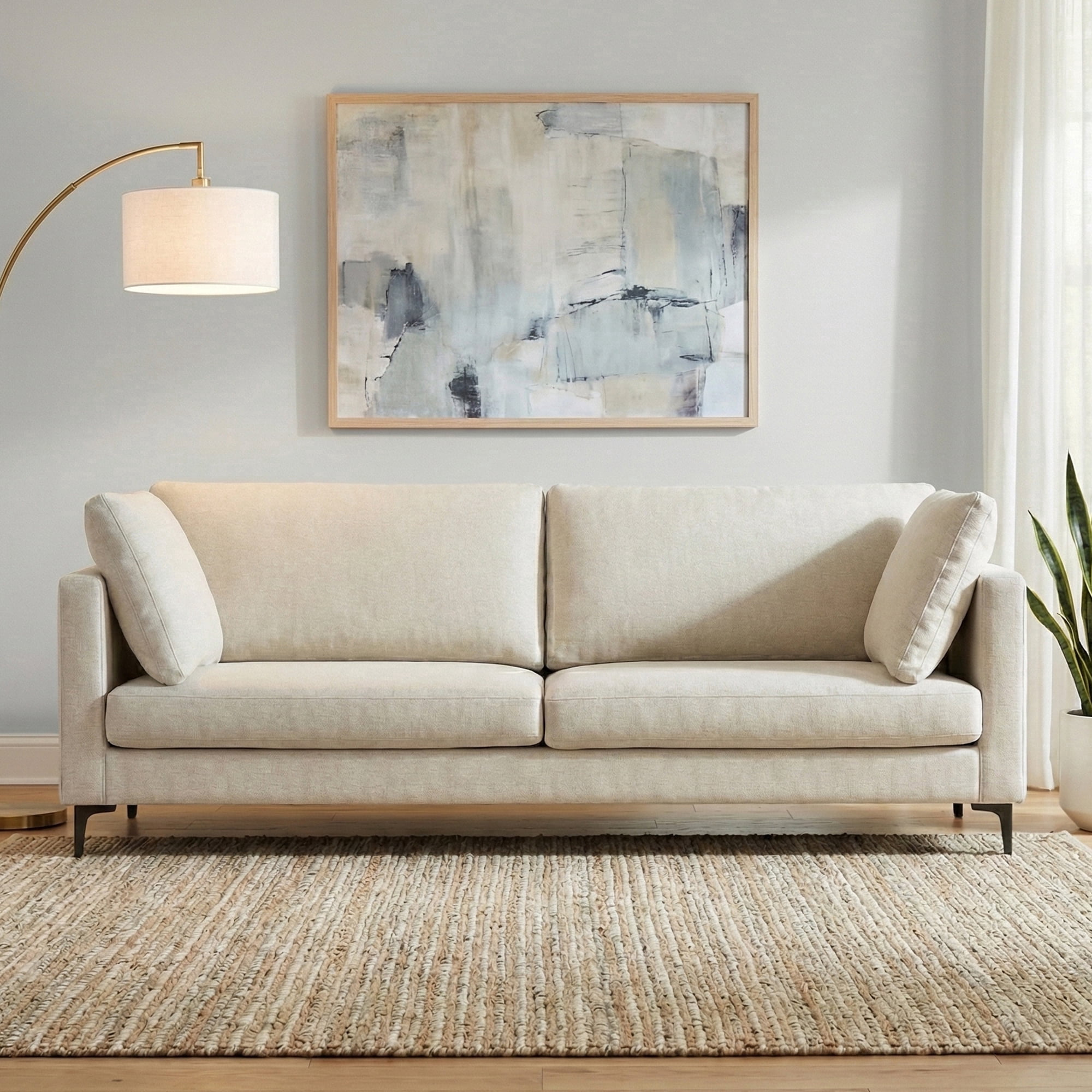 Ava 90-inch Sofa in Tightly Woven Performance Fabric - Walmart.com