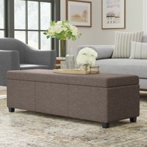 Simpli Home Avalon Extra Large Storage Ottoman with 3 Serving Trays ...