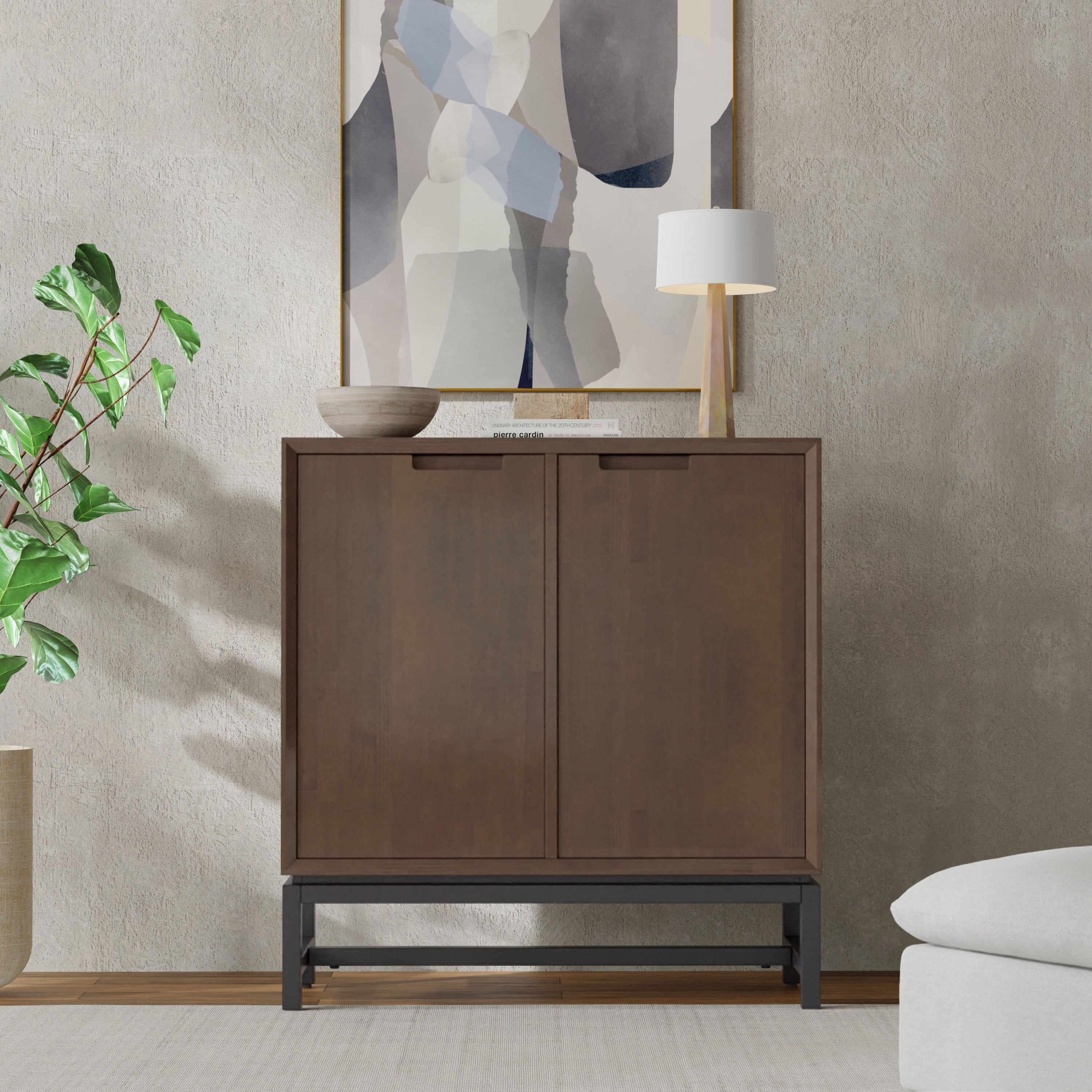 Simpli Home Banting SOLID HARDWOOD 39 inch Wide Modern Industrial ...