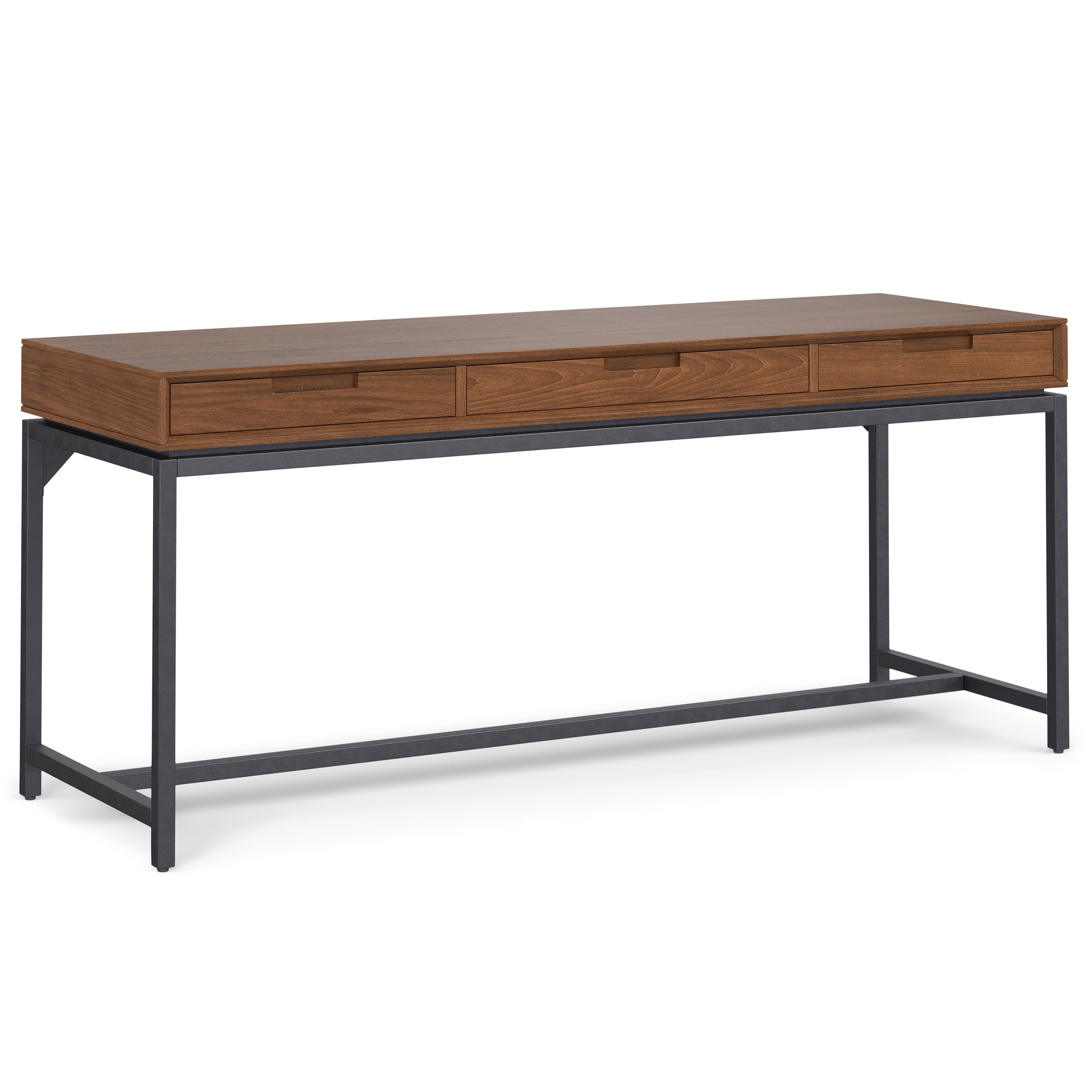 Simpli Home Banting SOLID WOOD Industrial 72 inch Wide Wide Desk in ...