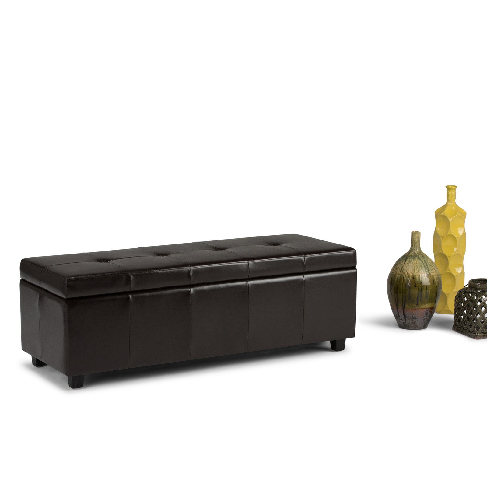 Simpli Home Castleford Large Storage Ottoman Bench - Walmart.com