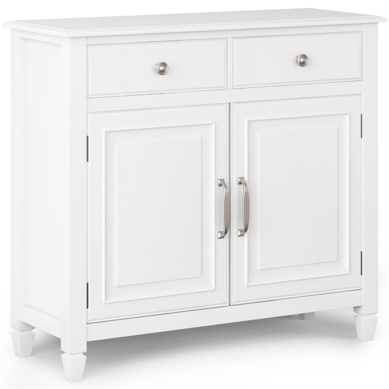 Simpli Home Connaught 2 Door Solid Wood Entryway Console Table in White ...