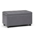 Simpli Home Cosmopolitan Medium Storage Ottoman Bench - Walmart.com