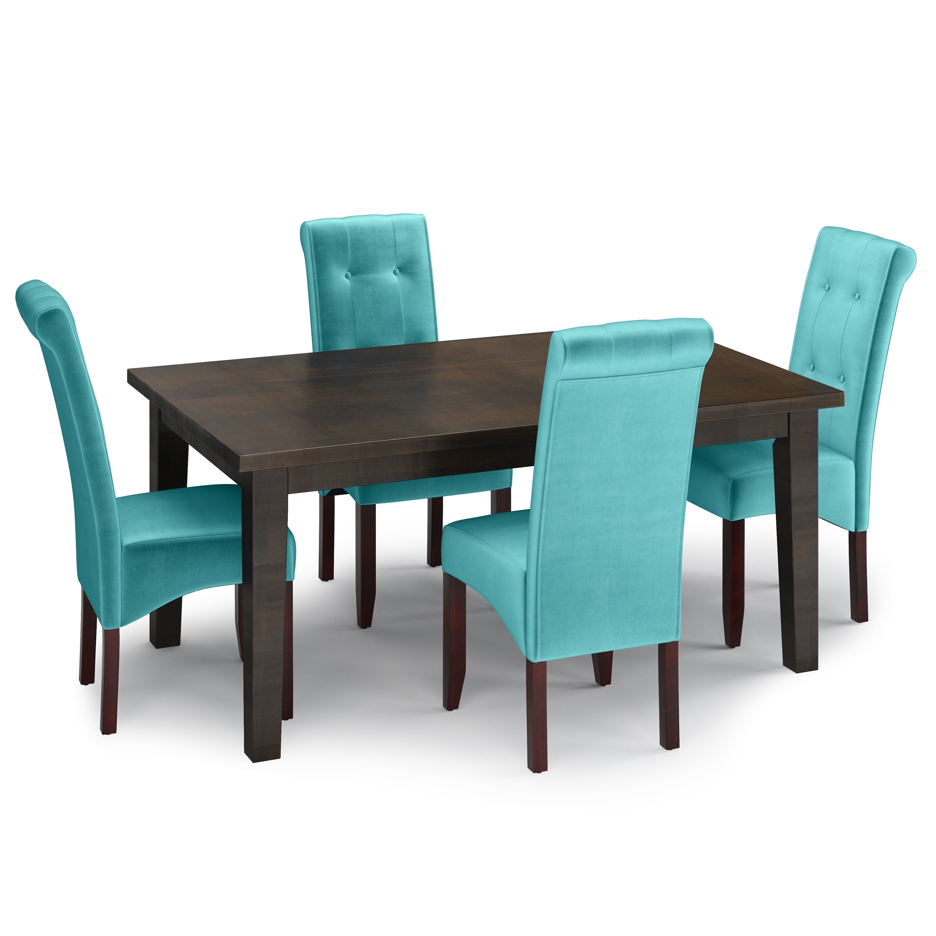 Simpli Home Cosmopolitan Transitional 5 Pc Dining Set with 4 ...