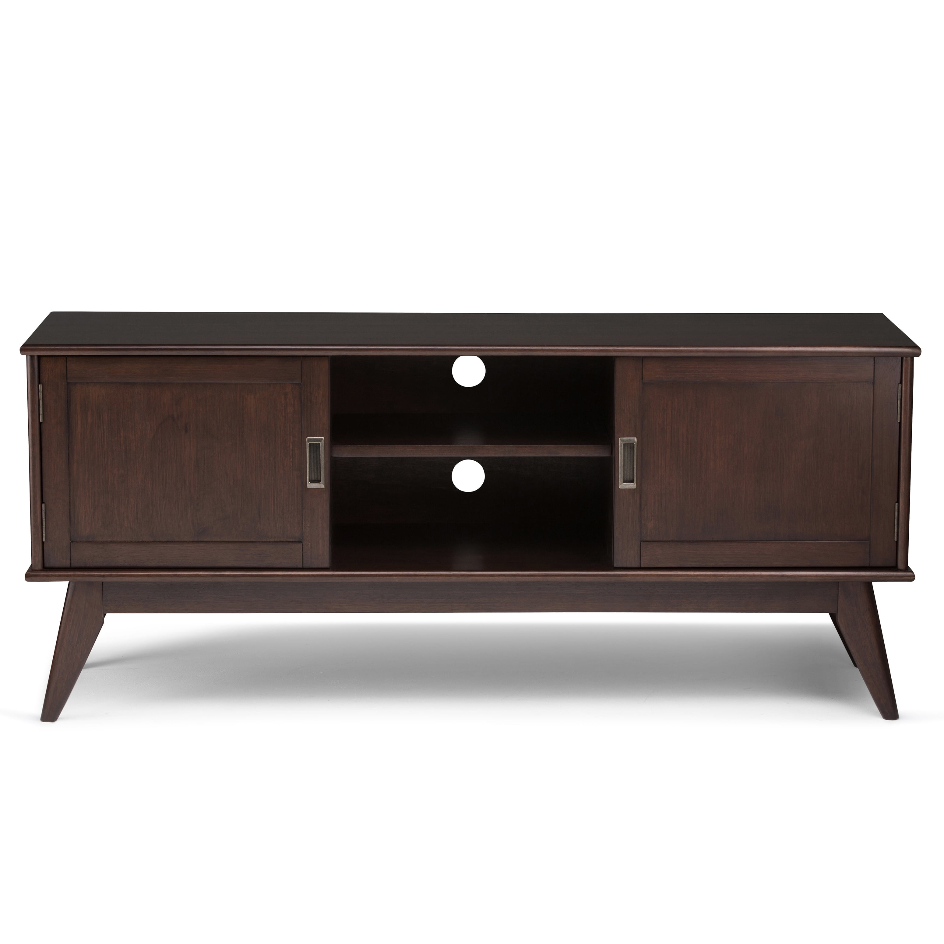 Draper Mid Century Modern 60 inch Solid Hardwood TV Media Stand in ...