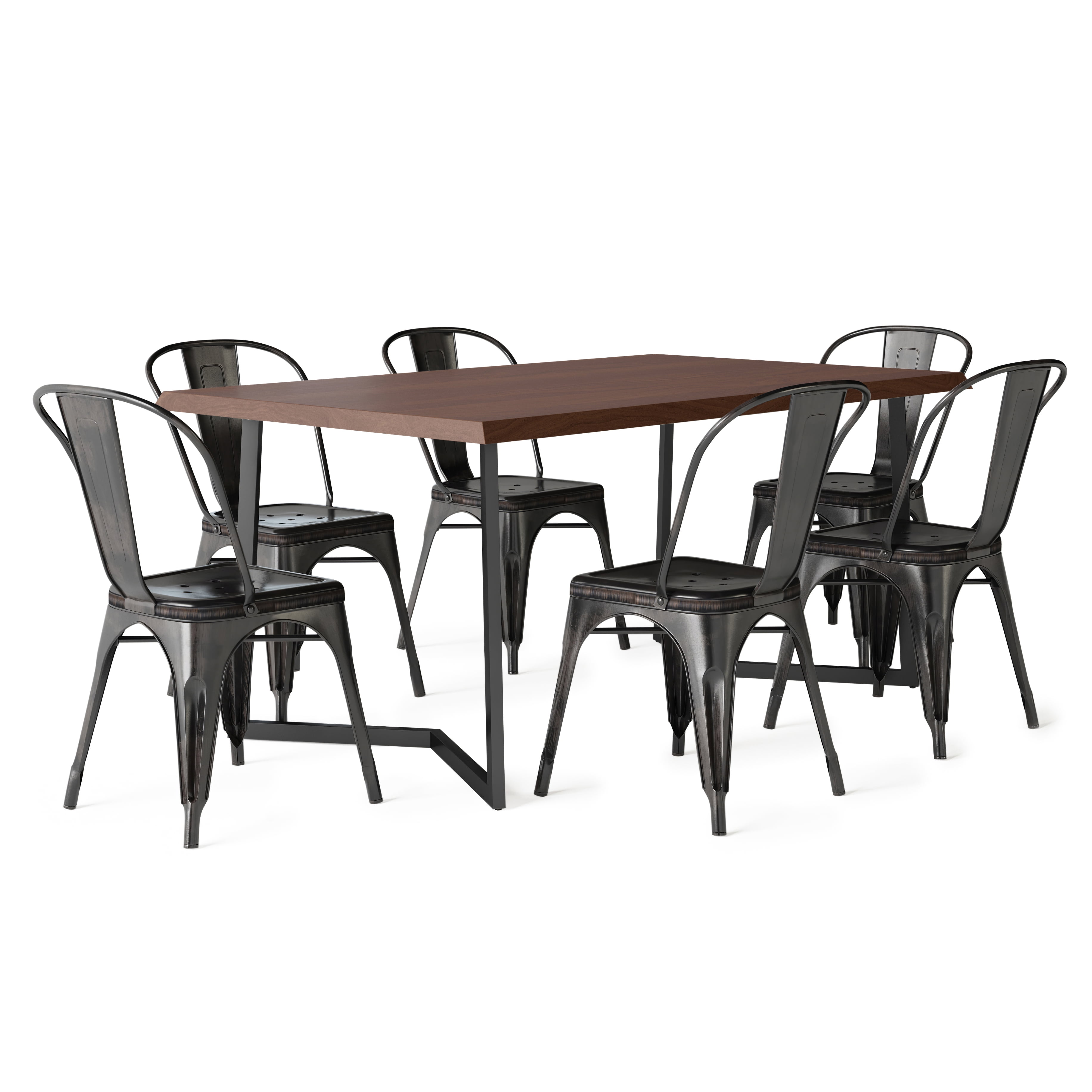Simpli Home Fletcher / Watkins 7-Piece Dining Set - Walmart.com