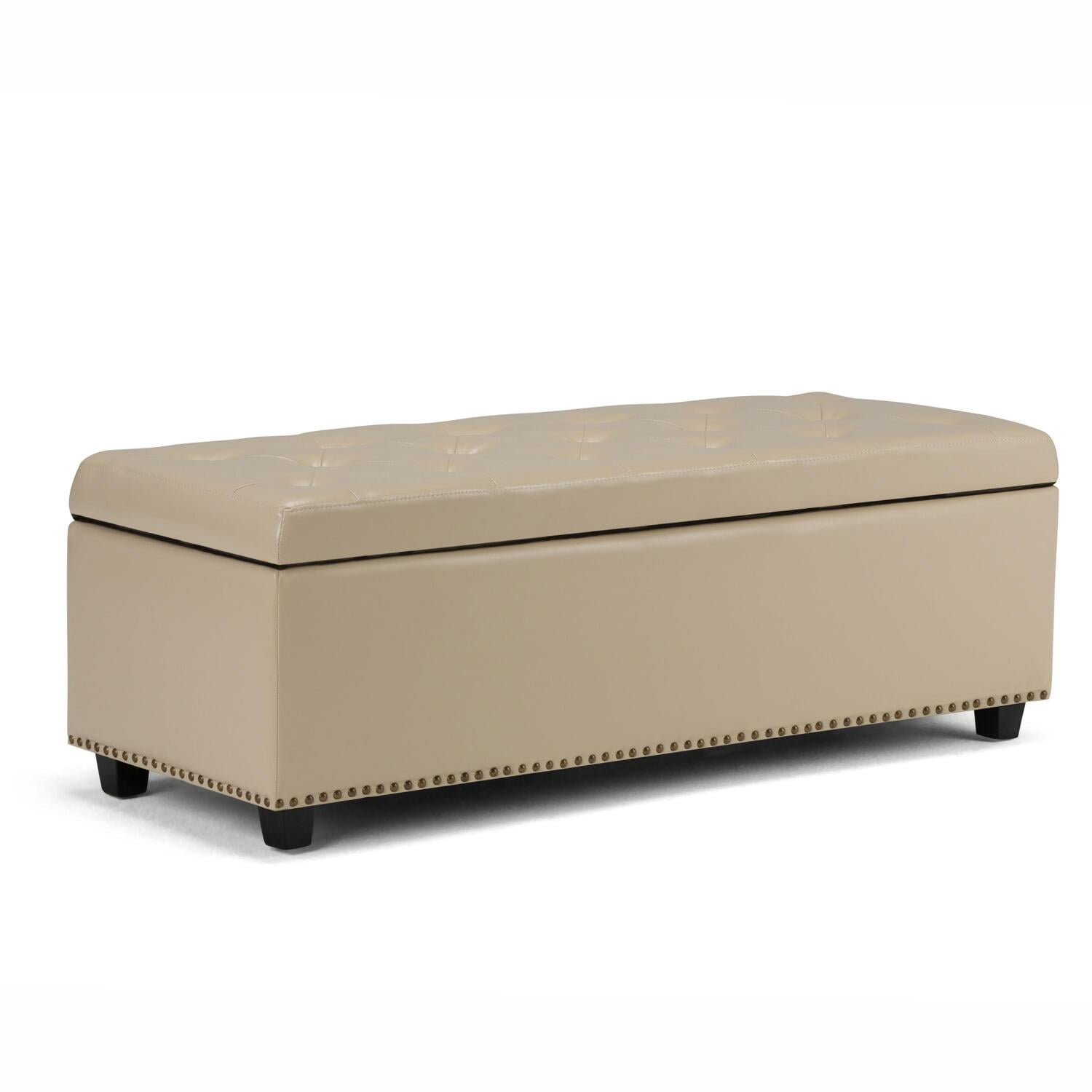 Simpli Home Hamilton Large Storage Ottoman Bench - Walmart.com