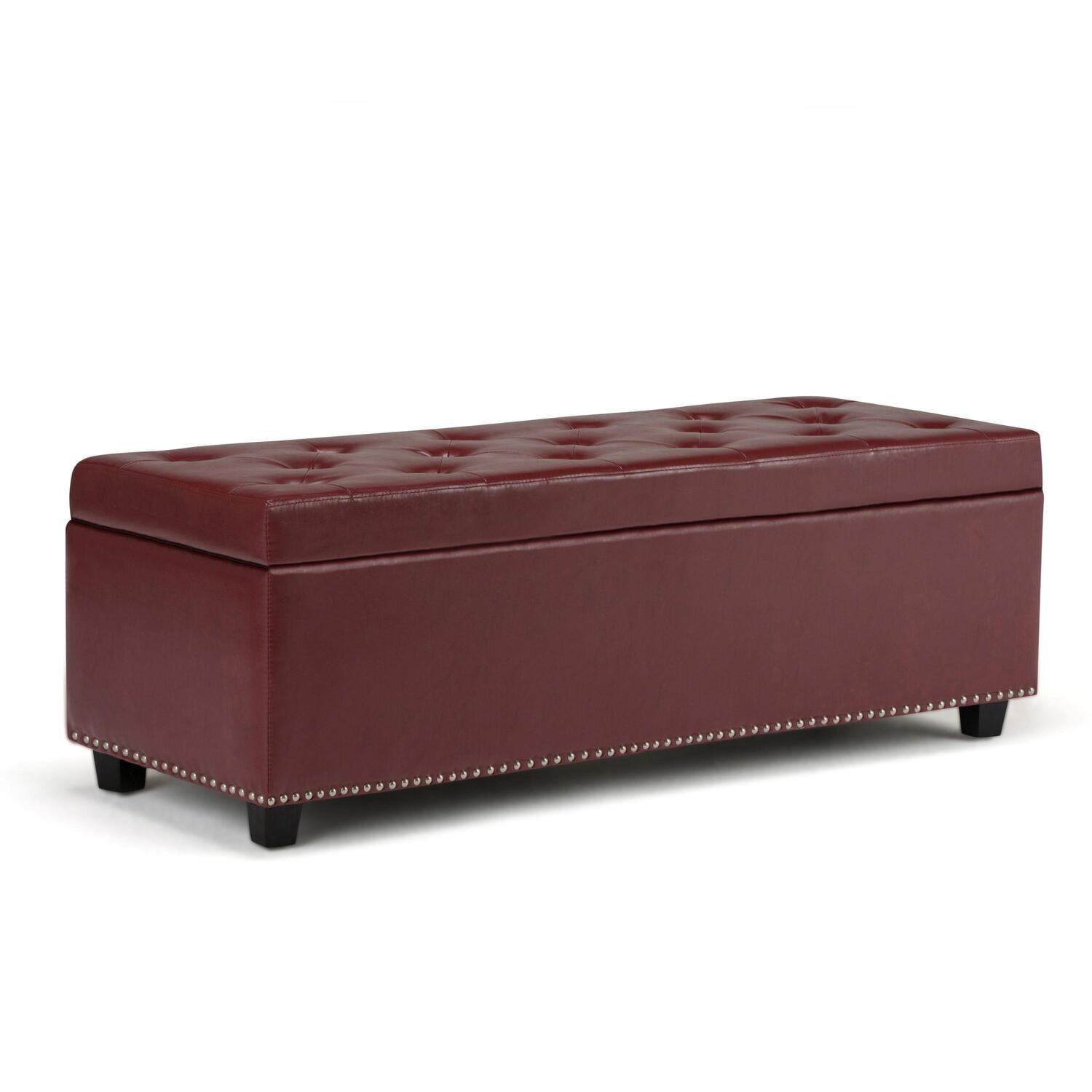 Simpli Home Hamilton Large Storage Ottoman Bench - Walmart.com