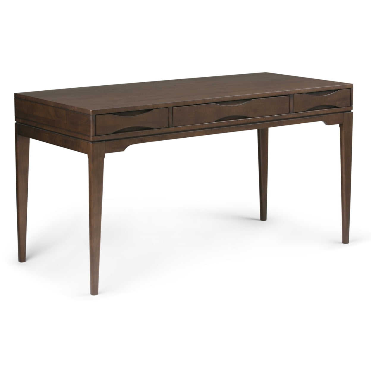 "Simpli Home Harper Solid Wood 60"" Mid-Century Office Desk with ...
