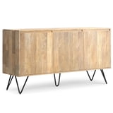 Simpli Home Hunter 60x18 inch Solid Mango Wood and Iron Sideboard ...