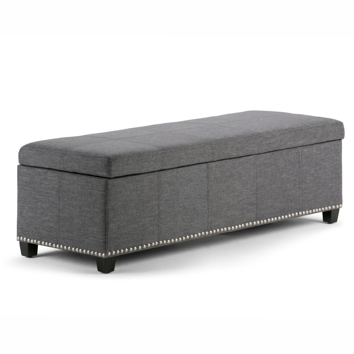 Simpli Home Kingsley Large Storage Ottoman Bench - Walmart.com