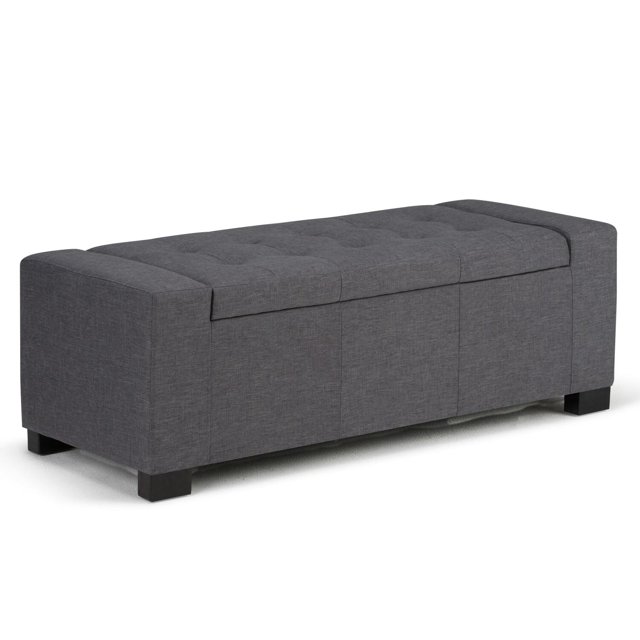 Simpli Home Laredo Large Storage Ottoman Bench - Walmart.com