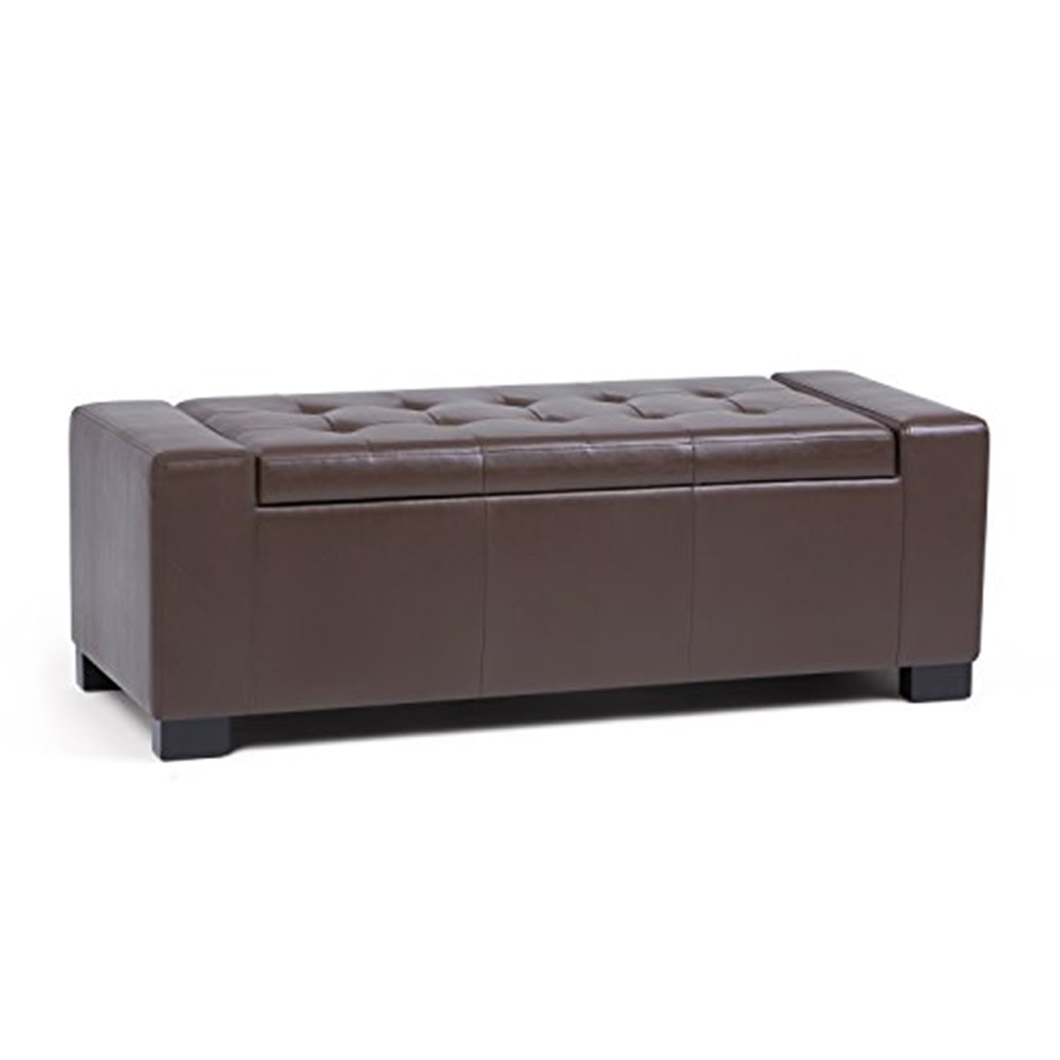 Simpli Home Laredo Large Storage Ottoman Bench - Walmart.com