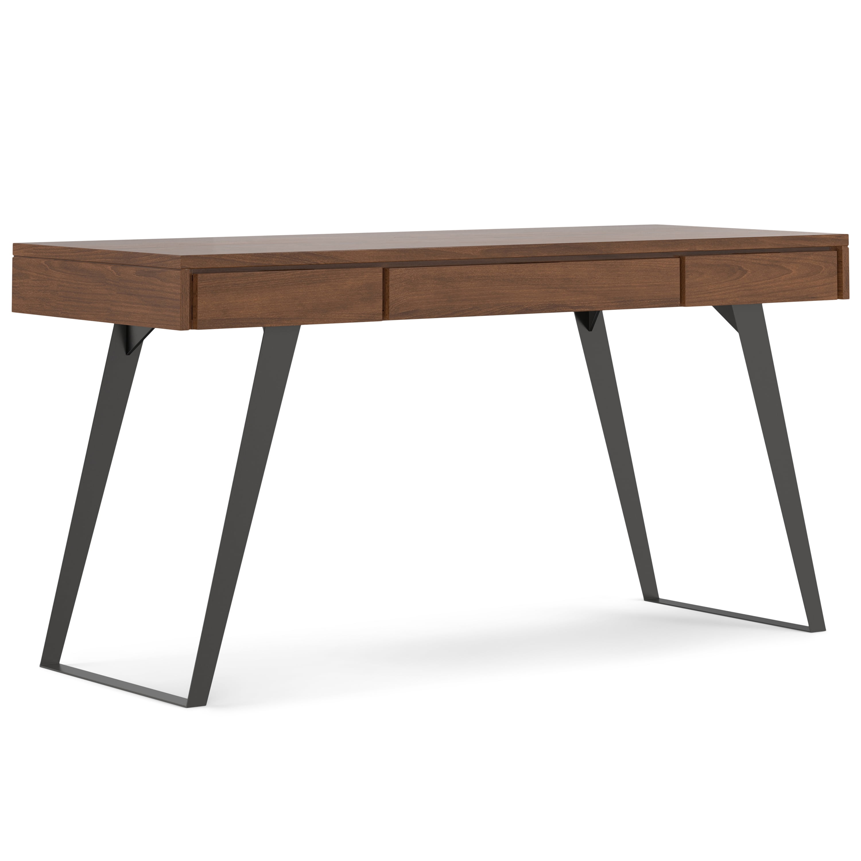 Simpli Home Lowry Modern Industrial 54 inch Wide Desk in Walnut ...
