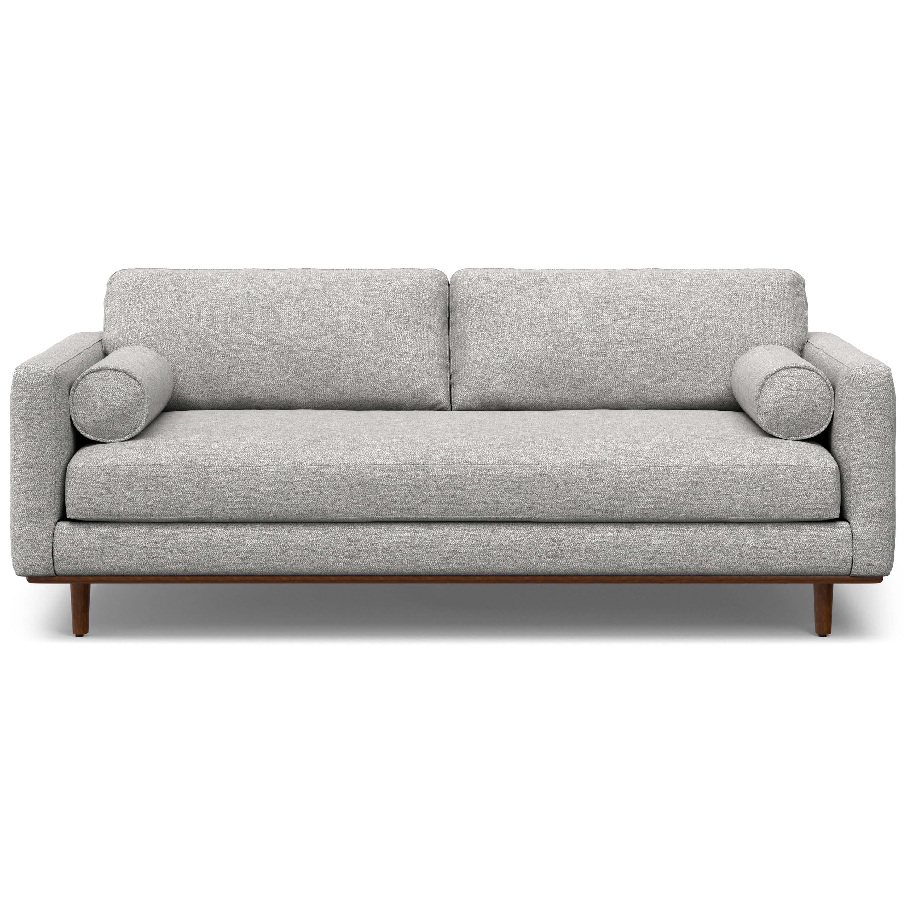 Morrison 89 inch Wide Mid-Century Modern Sofa in Mist Grey Woven-Blend ...