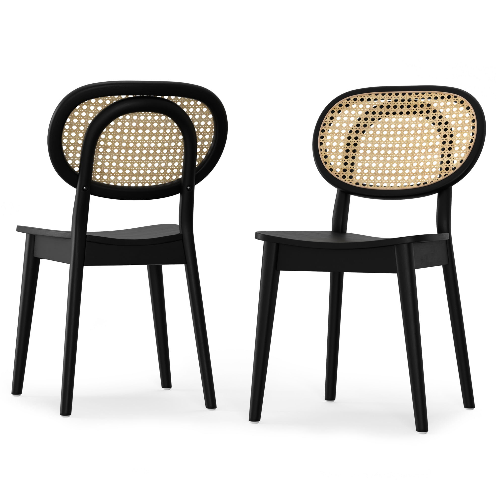 Rachel Contemporary Dining Chair (Set of 2) in Black - Walmart.com