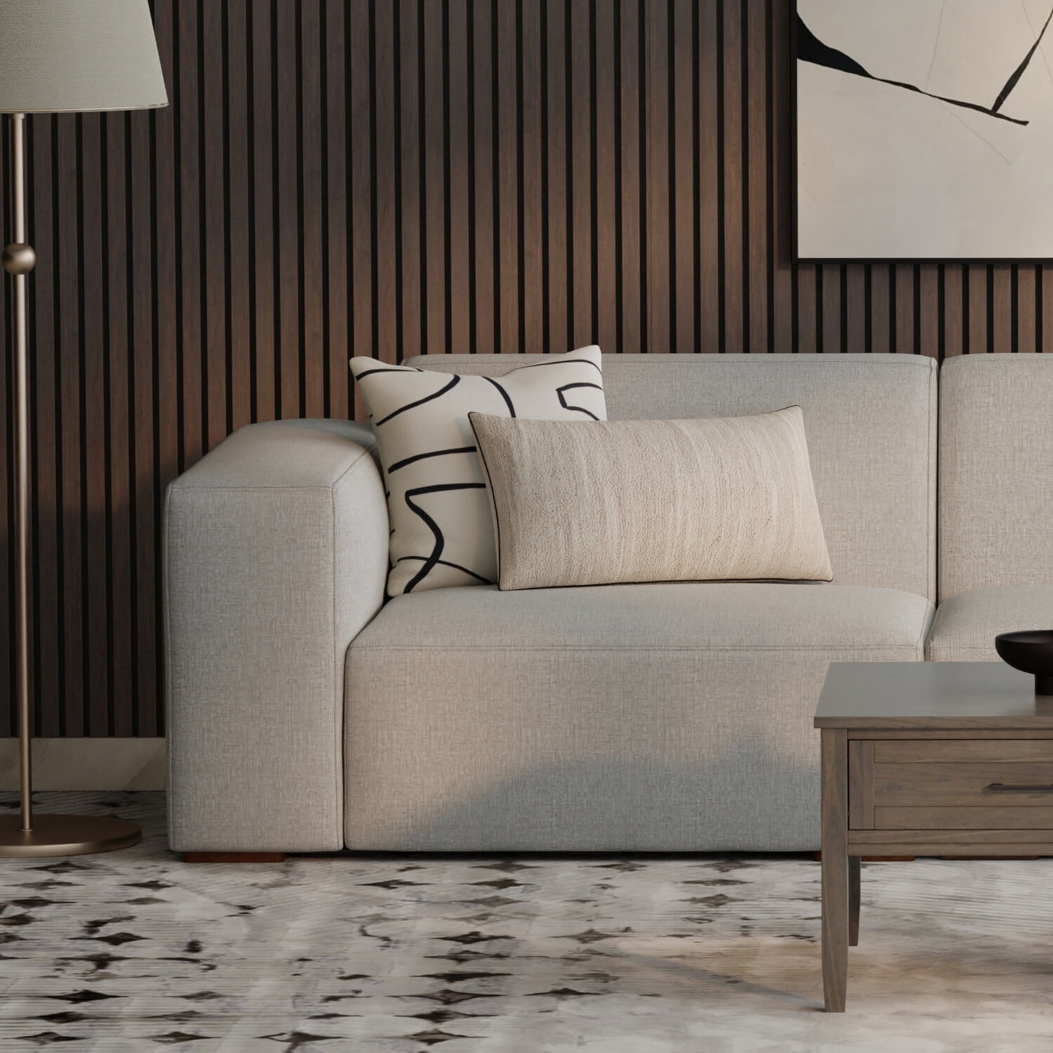 Simpli Home Rex Left Arm Sofa Module - Walmart.com