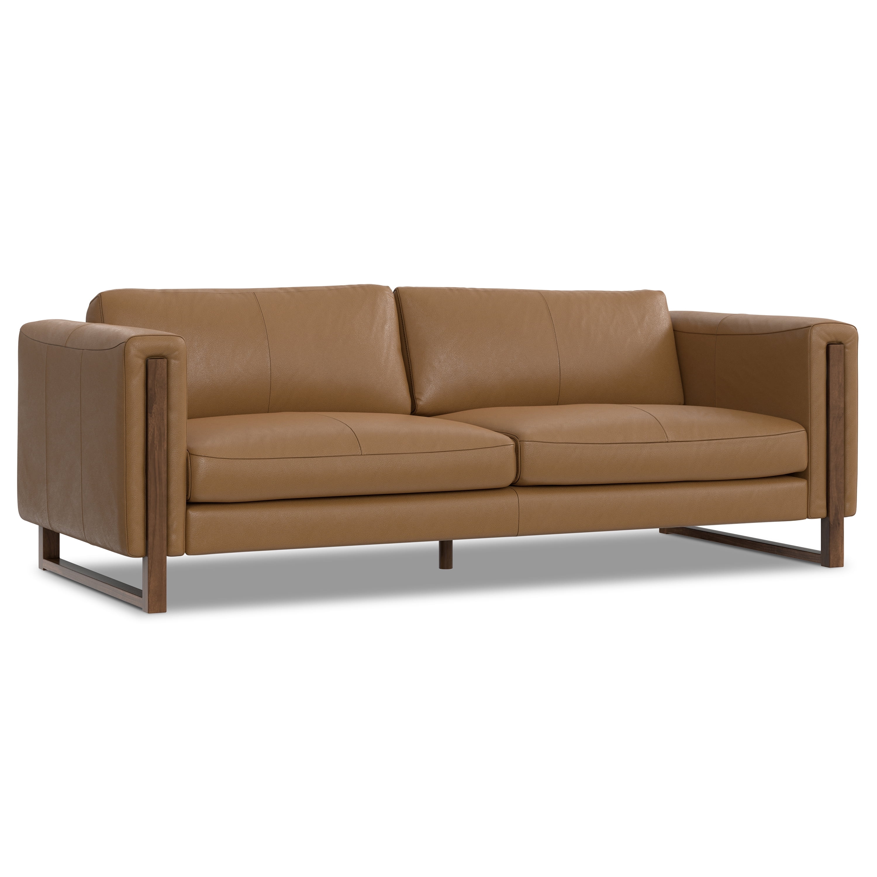 Richard Modern, Contemporary 83 inch Wide Sofa in Butternut Brown ...
