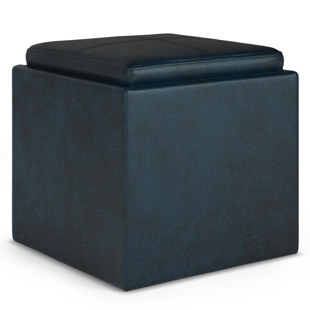 Simpli Home Rockwood 17 inch Wide Contemporary Square Cube Storage ...