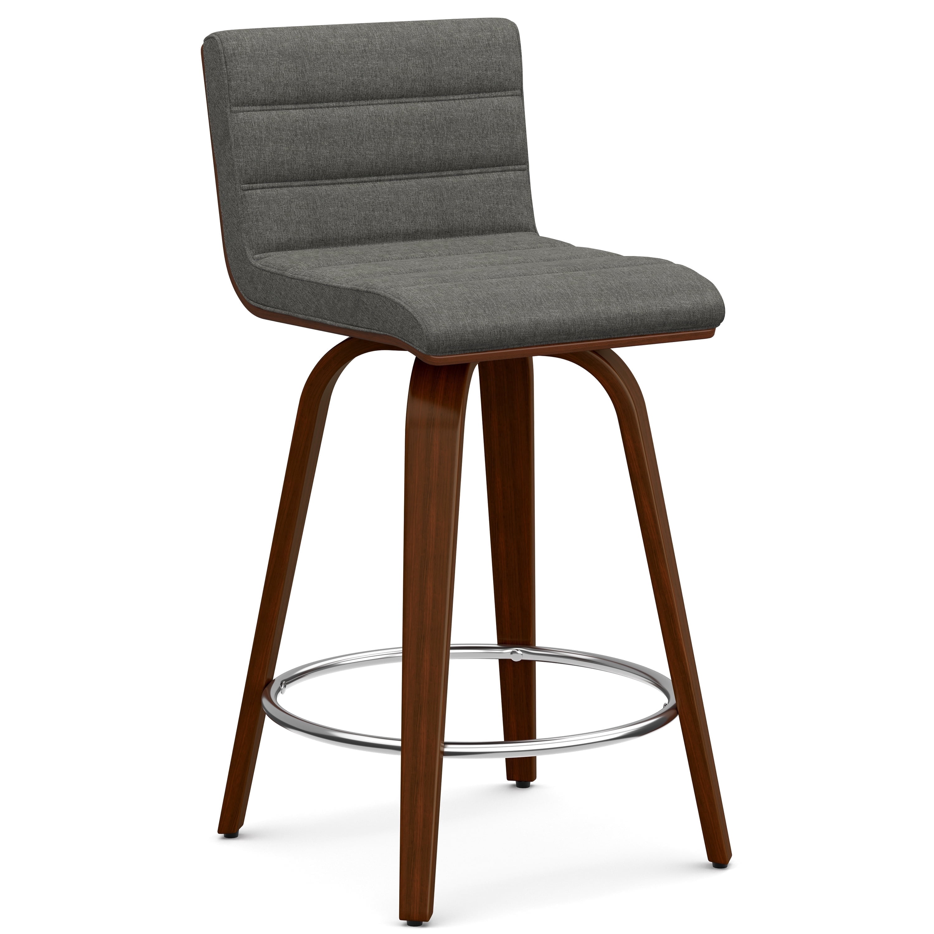 Simpli Home Roland Mid Century Modern 24 inch Swivel Counter Height ...