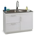 Simpli Home Seiger 46 inch Laundry Cabinet with Pull-out Faucet and ...