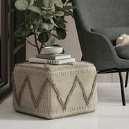 Margo Boho Round Pouf in Multi Color Braided Jute - Walmart.com