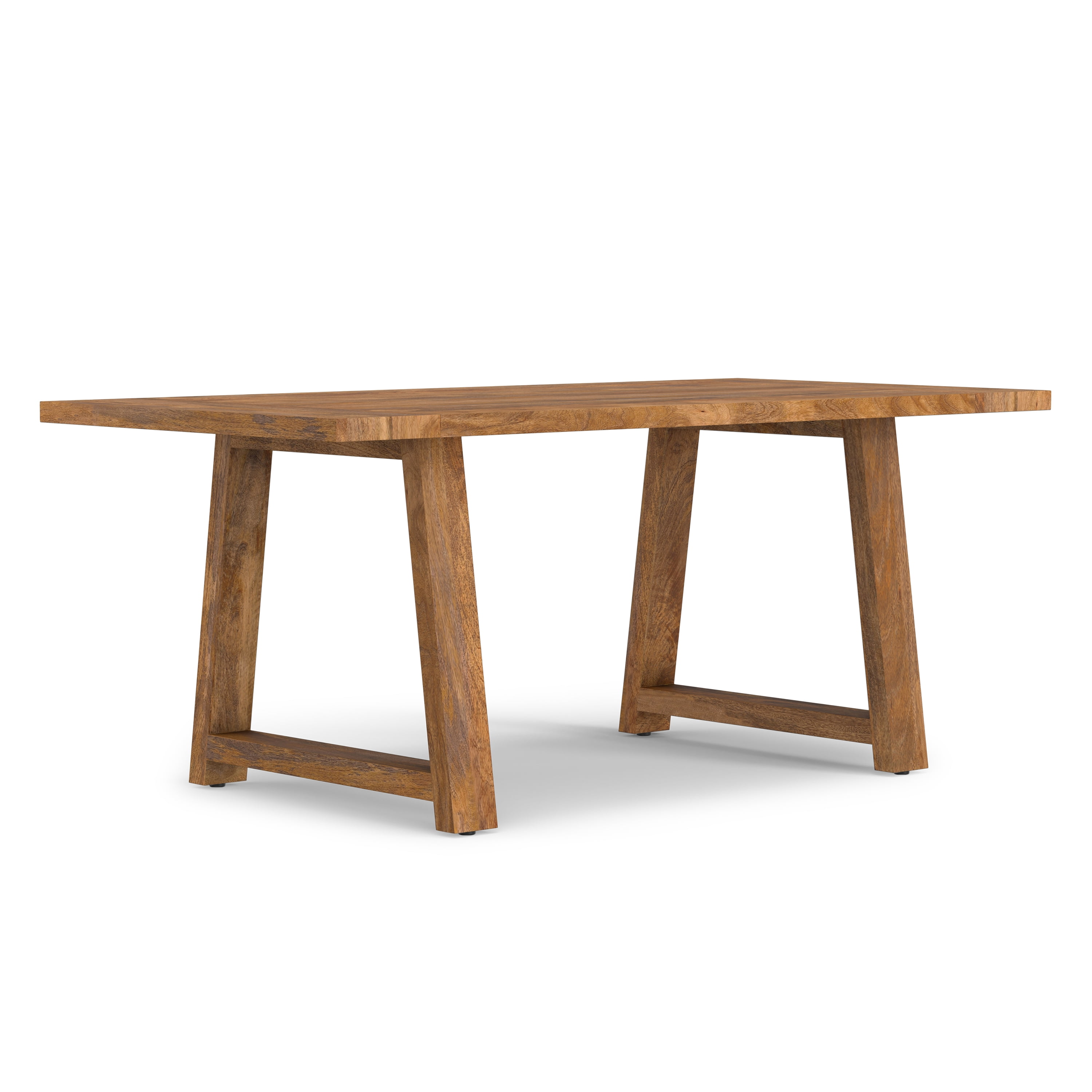 Simpli Home Whitley 72 inch Wide Solid Mango Farmhouse Dining Table in ...