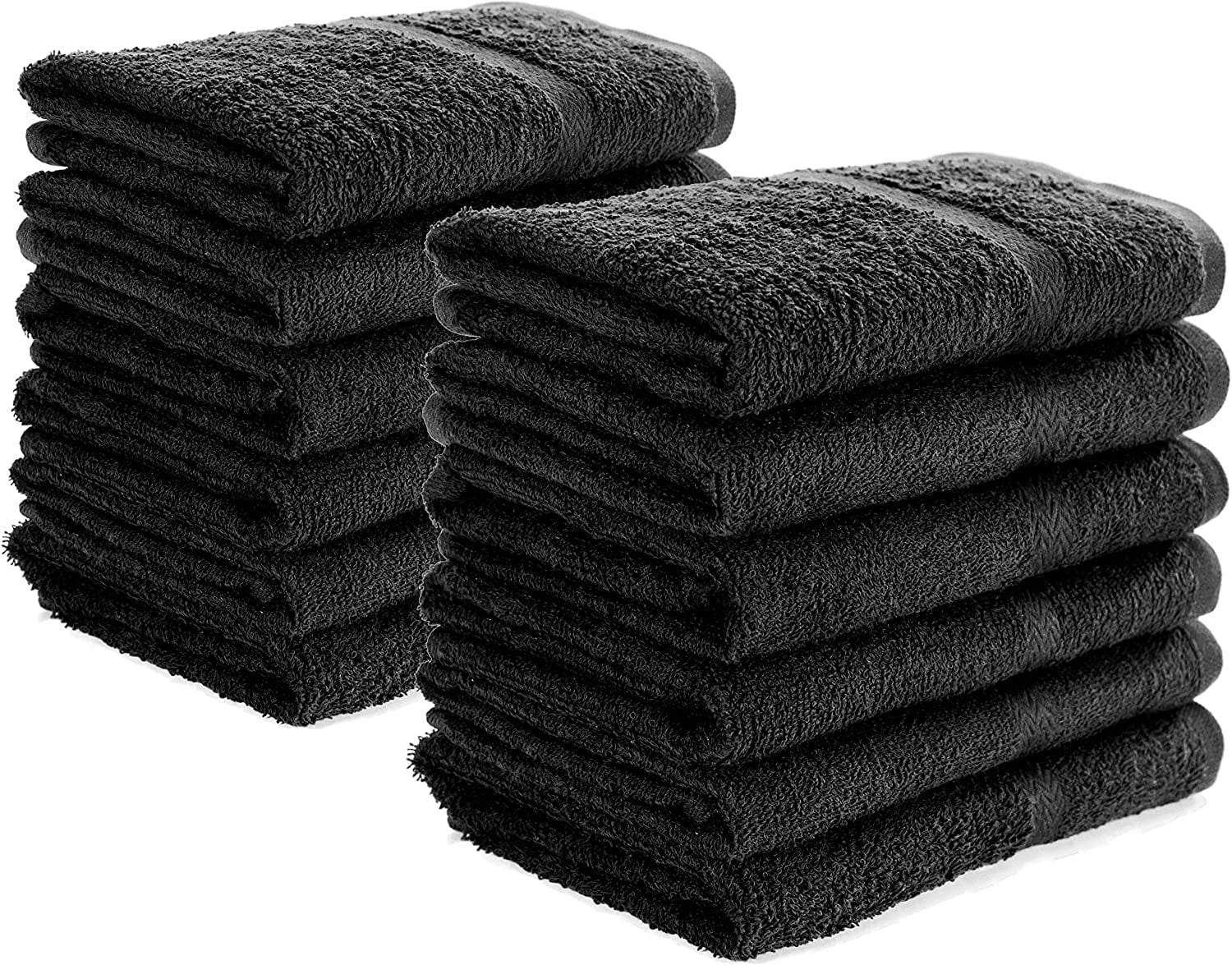 Simpli-Magic 12pk Cotton Hand Towels, 16"x27", Black - Walmart.com