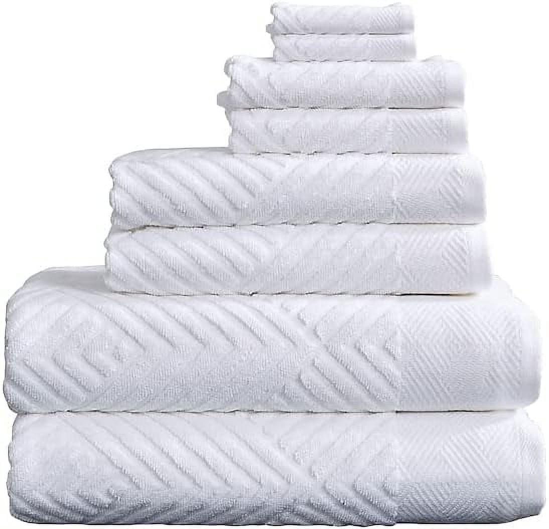 Simpli-Magic 100% Organic Cotton Luxury Bathroom Towel Set for Hotel ...