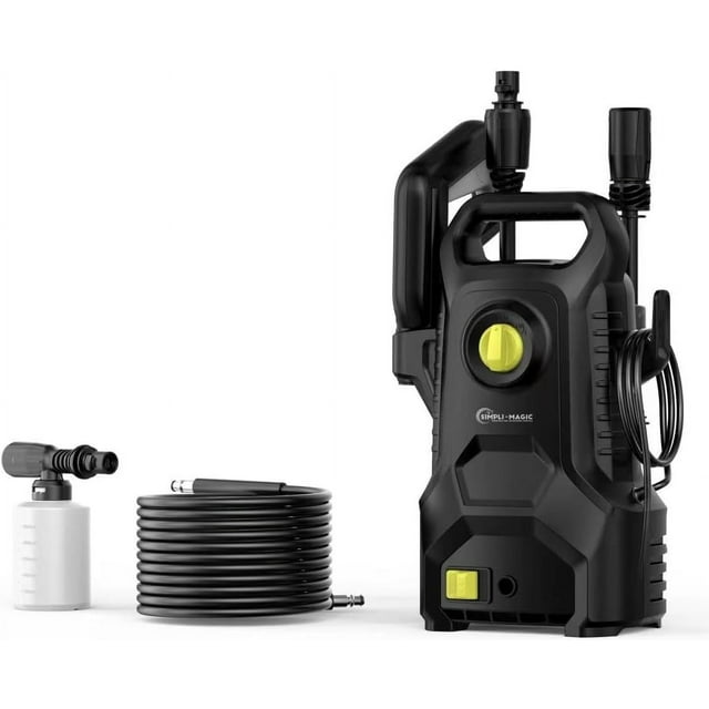 Simpli-Magic 1650 PSI Power Washer Kit with 4 Nozzles, Extended Cable ...