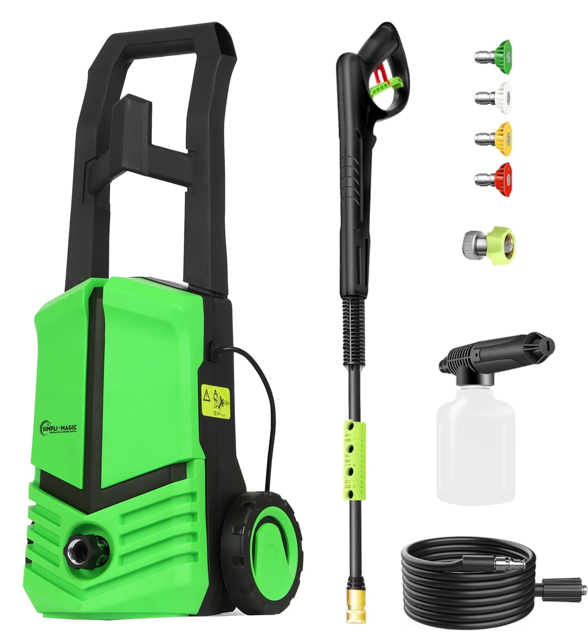 Simpli-Magic 2750 PSI Electric Power Washer Kit with 4 Nozzles, Foam ...