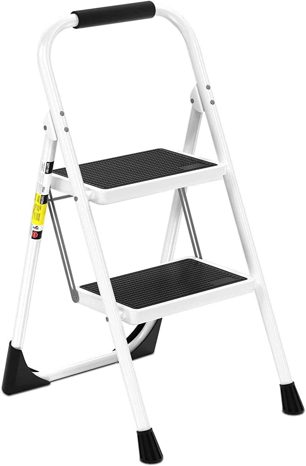 AmeriHome Ultra Slim Aluminum Two Step Folding Utility Step Ladder ...