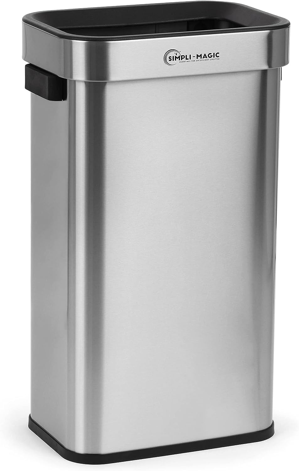 Simpli-Magic 70L Kitchen Garbage Bin, Hands-Free Open Top Trash Can, Smudge-Resistant Stainless ...