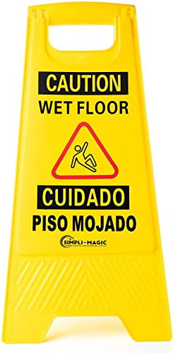 Simpli-Magic Wet Floor Caution Signs, Premium, Yellow, 3 Pack - Walmart.com