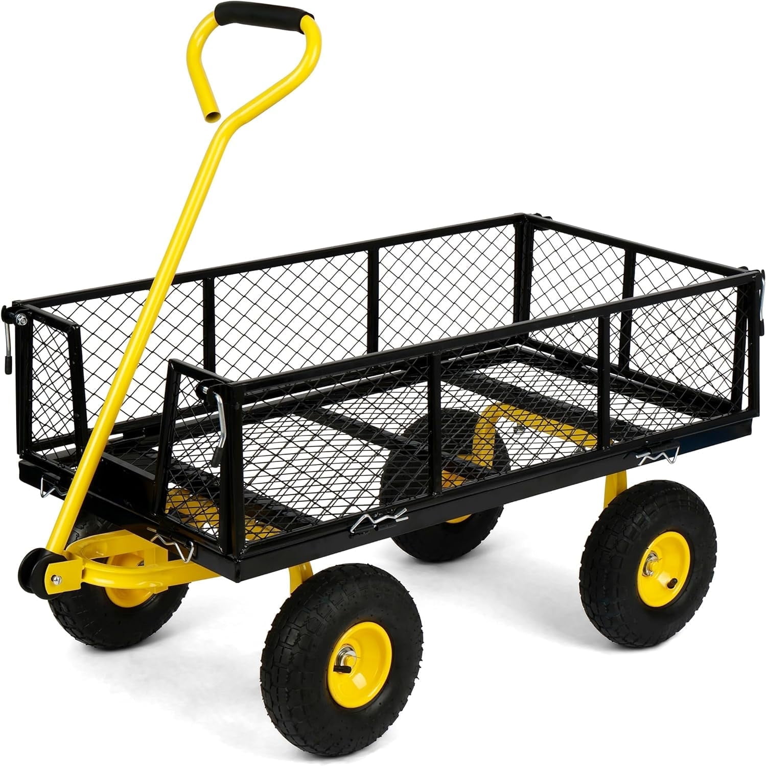 Simpli-Magic 1100-lb Capacity Yard Cart with Removable Mesh Sides ...