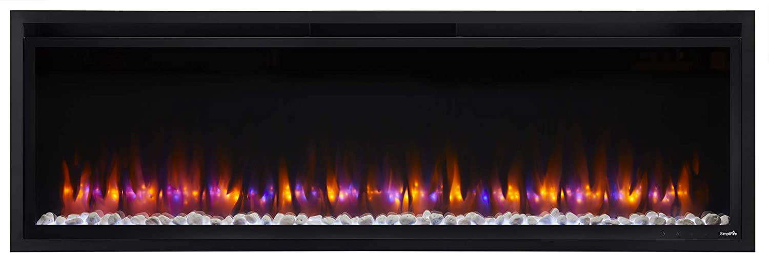 SimpliFire Allusion Ultra Slim 60-in Wall Mount Electric Fireplace with ...