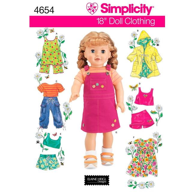 Simplicity 18" Doll Clothes Pattern, 1 Each - Walmart.com