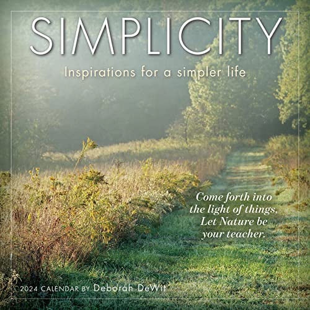 Simplicity 2024 Mini Calendar â€” Inspirations for a Simpler Life by ...