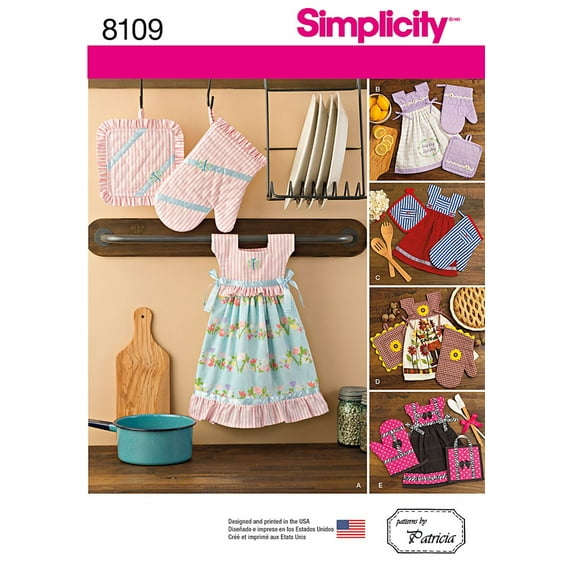 Simplicity 8109 Kitchen Accessories Home Décor Towel Dress, Pot Holder ...