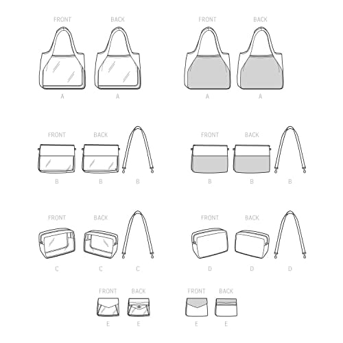 Simplicity Bag, Pouch, and Shoulder Tote Sewing Pattern Kit, Code S9562 ...